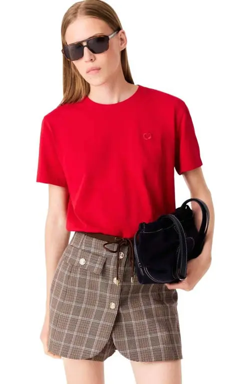 Maje T-shirt With Embroide Logo