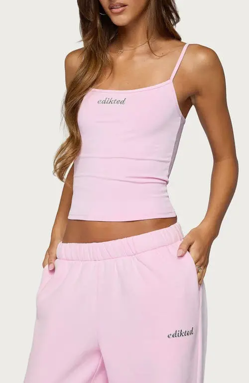 EDIKTED Diva Logo Stretch Tank Top