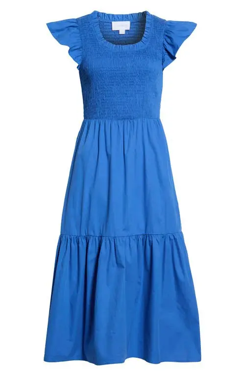 SUGARLIPS Ingrid Smocked Tiered Cotton Maxi Dress