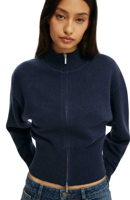 COTTON ON Lotus Cinched Zip Knit