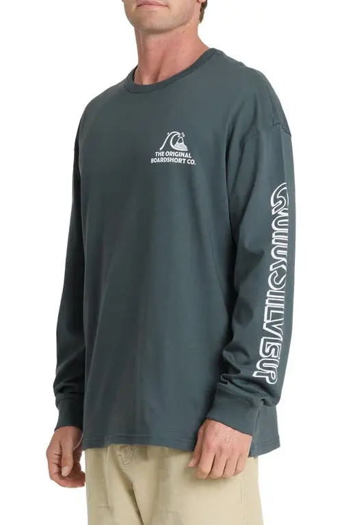Quiksilver Og Boardshort Co Long Sleeve Knit T-shirt - Dark Slate