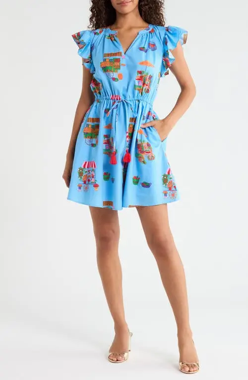 SUGARLIPS Sutton Drawstring Mindress - Blue-multi