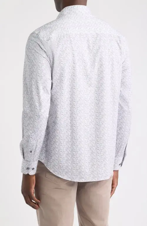 Bugatchi James Ooohcotton® Geo Print Button-up Shirt - Dusty Pink