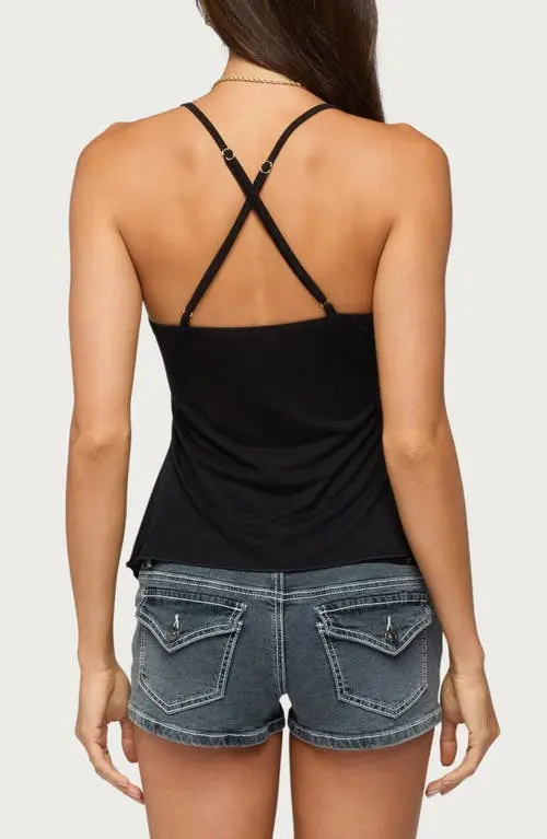 EDIKTED Kirstine Beaded Patch Tank Top