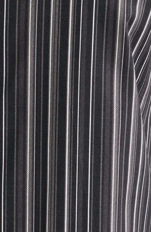 Bugatchi Devon Ooohcotton® Stripe Button-up Shirt - Black