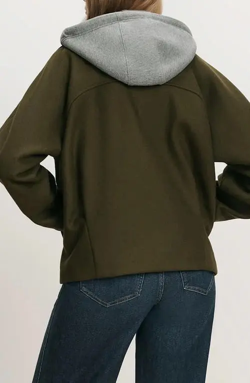 Veronica Beard Franklin Double Breasted Wool Blend Coat