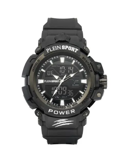 PLEIN SPORT Watches Combat Power" Chronograph Strap Watch - Black