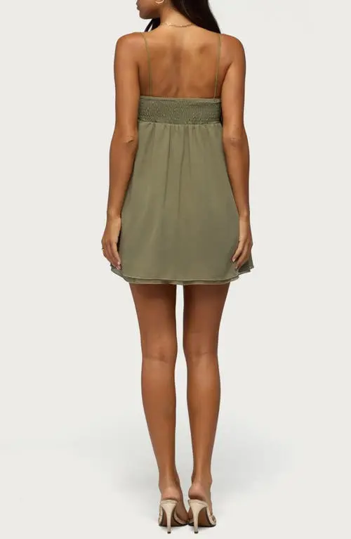 EDIKTED Ariellah Chiffon Babydoll Minidress