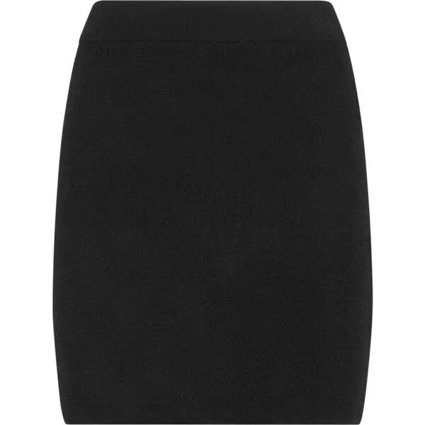Philipp Plein Merino Wool Jacquard Monogram Mini Skirt - Black