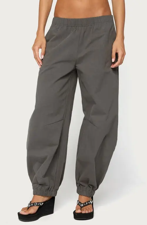 EDIKTED Hayli Cotton Parachute Pants - Dark-gray