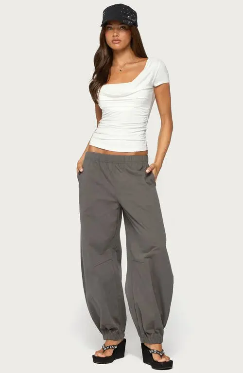 EDIKTED Hayli Cotton Parachute Pants
