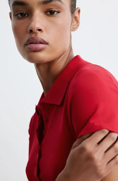 Mango Knit Polo Dress