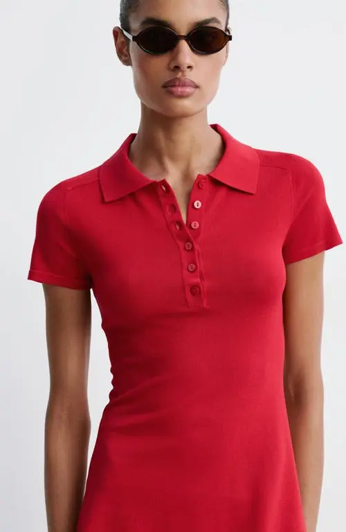 Mango Knit Polo Dress