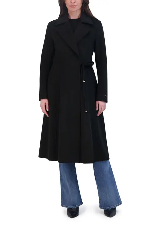 Tahari Shay Wool Blend Wrap Coat