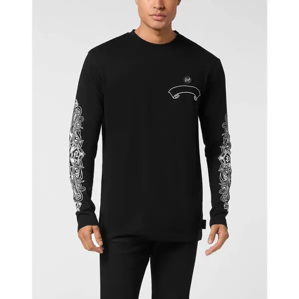 Philipp Plein Long Sleeve T-shirt Chrome Crest