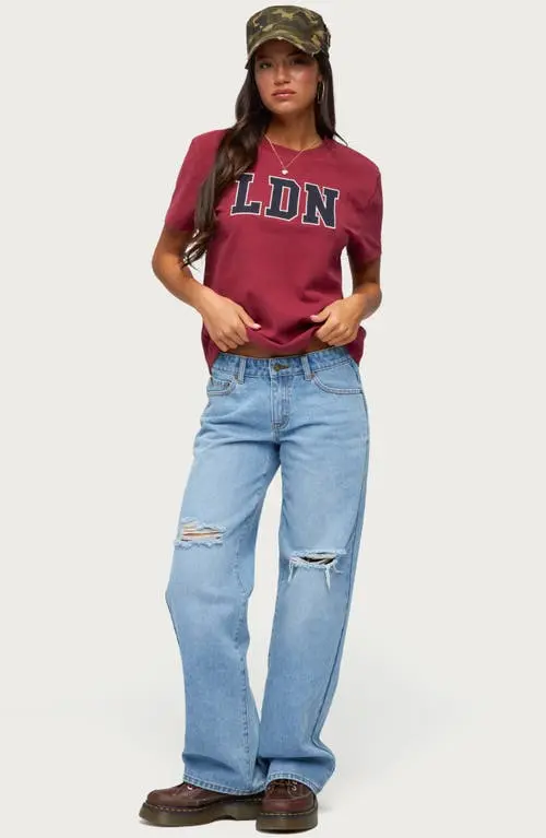 EDIKTED Juju Ripped Low Rise Baggy Jeans
