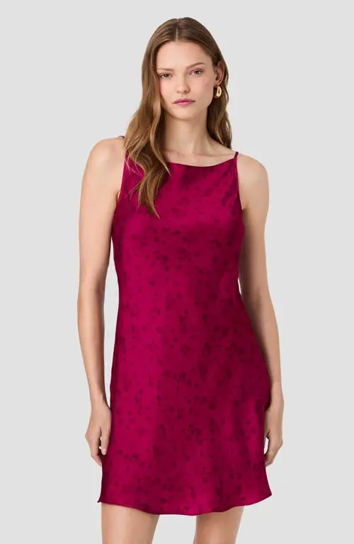 French Connection Oona Floral Print Satin Mini Dress - Celeste Fleur