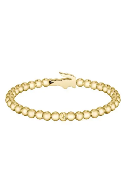 Lacoste Matchpoint Stainless Steel Bead Bracelet - Gold