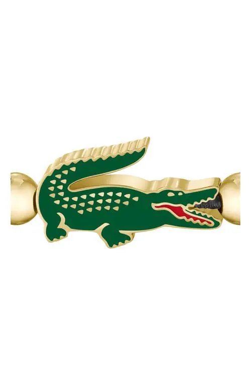 Lacoste Matchpoint Stainless Steel Bead Bracelet - Gold