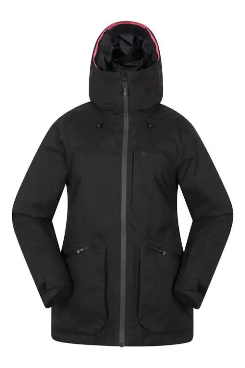 Mountain Warehouse Verbier Textured Waterproof Ski Jacket - Black