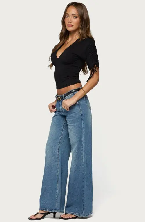 EDIKTED Casta Heart Pocket Low Rise Baggy Jeans