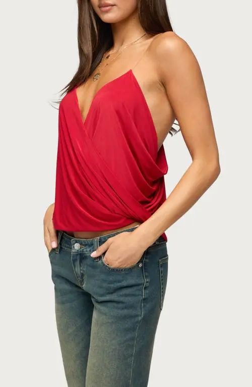 EDIKTED Ainsley Wrap Front Top