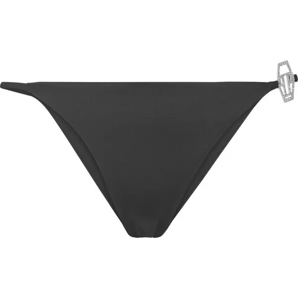 Philipp Plein Swimwear Bottom Slip Crystal - Black