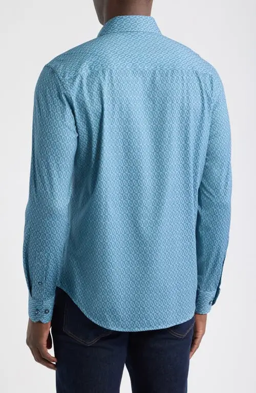 Bugatchi James Ooohcotton® Geo Print Button-up Shirt