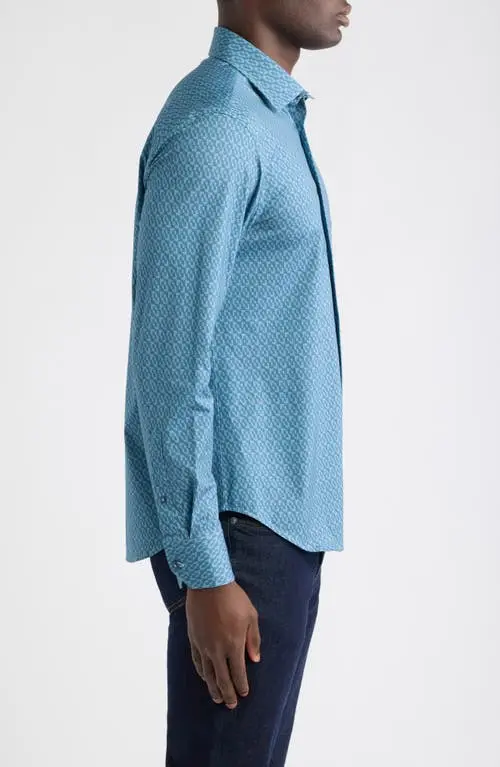 Bugatchi James Ooohcotton® Geo Print Button-up Shirt