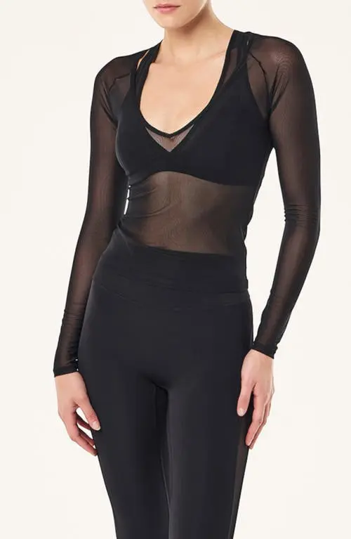 P.E Nation All Out Mesh Long Sleeve Top - Black