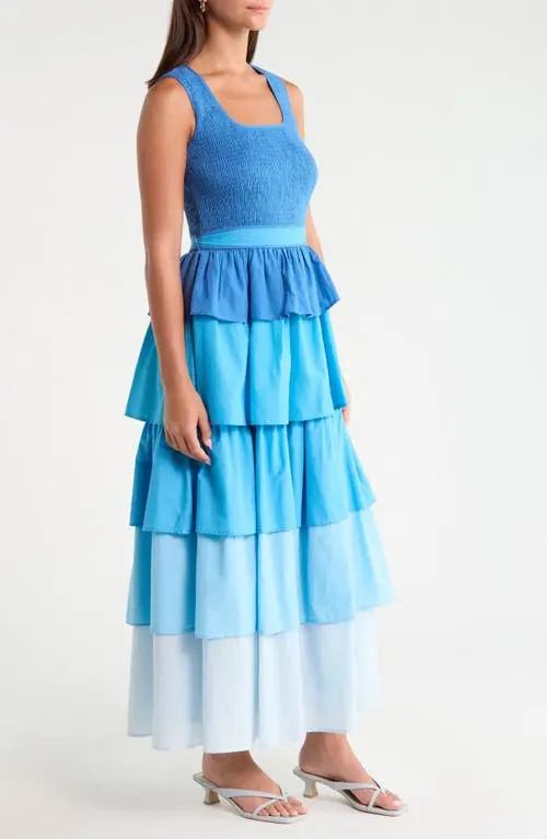 SUGARLIPS Zoria Smocked Tiered Maxi Dress