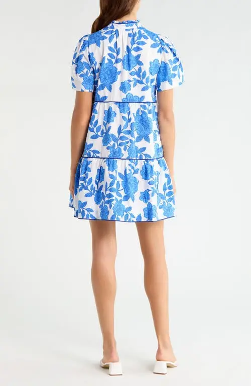 SUGARLIPS Candace Floral Tiered Cotton Minidress