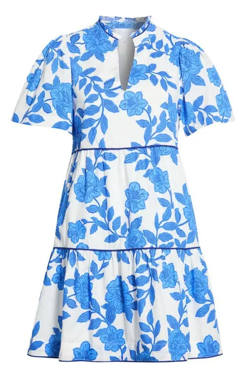 SUGARLIPS Candace Floral Tiered Cotton Minidress