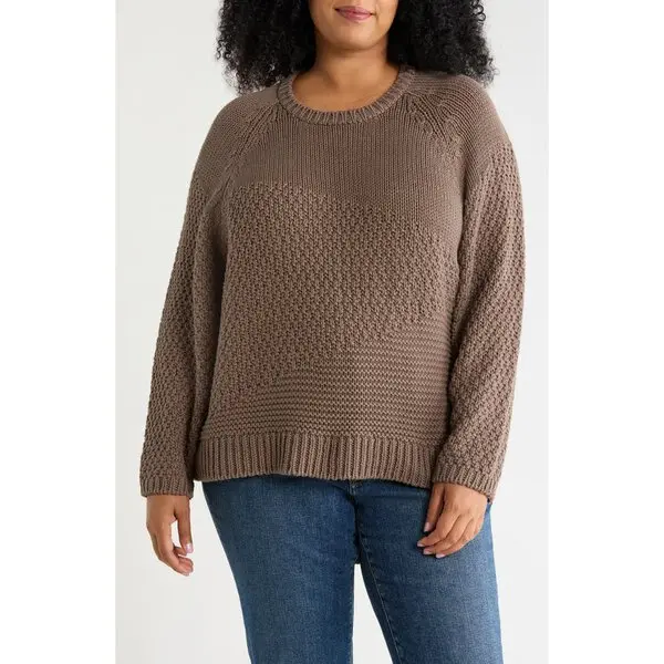 Eileen Fisher Organic Cotton Crewneck Sweater - Cobblestone