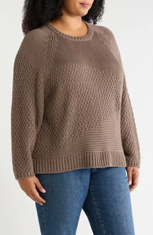 Eileen Fisher Organic Cotton Crewneck Sweater - Cobblestone