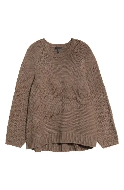 Eileen Fisher Organic Cotton Crewneck Sweater - Cobblestone