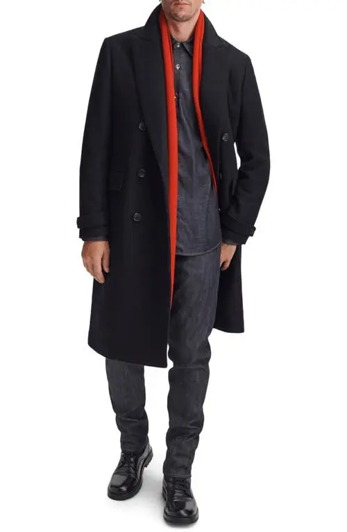 Rag & Bone Lombard Double Breasted Wool Blend Coat