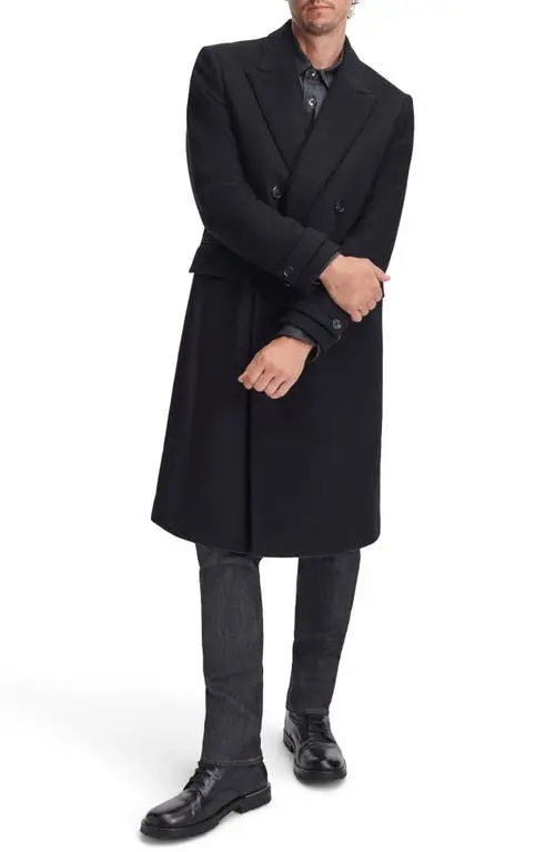 Rag & Bone Lombard Double Breasted Wool Blend Coat