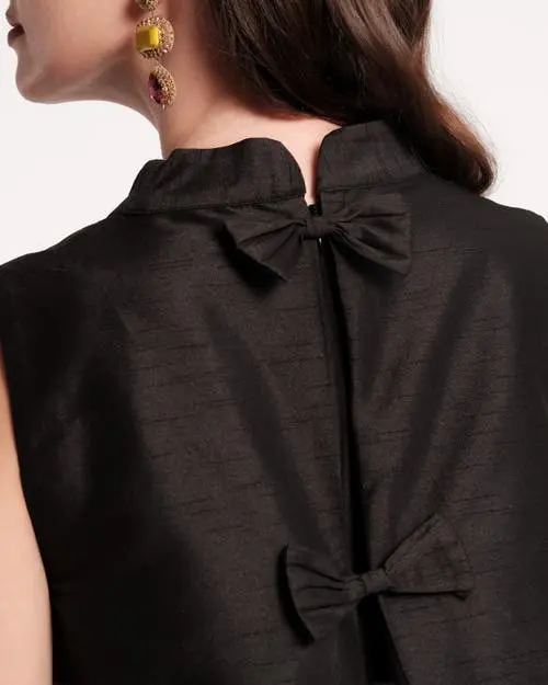 FRANCES VALENTINE Diplomat Mini Dress Sleeveless - Black