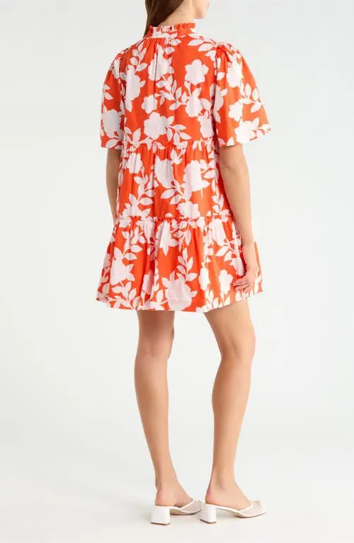 SUGARLIPS Floral Dixie Tiered Cotton Dress