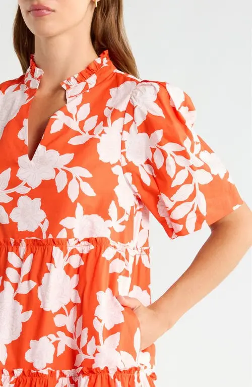 SUGARLIPS Floral Dixie Tiered Cotton Dress