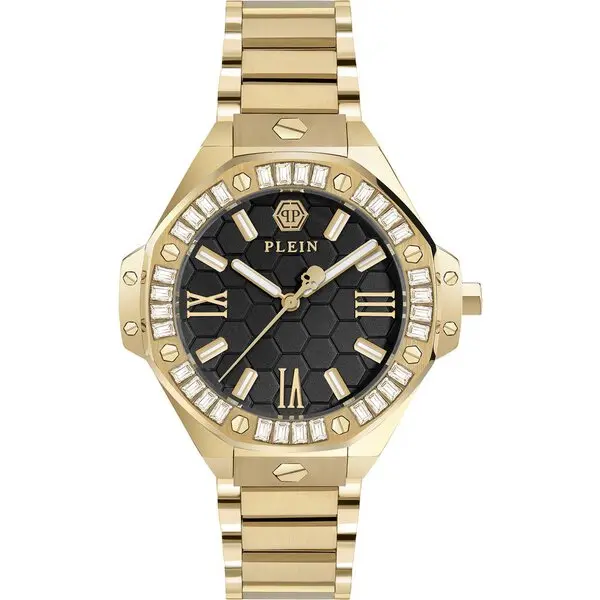 Philipp Plein Stainless Steel Quartz Motif Watch - Gold