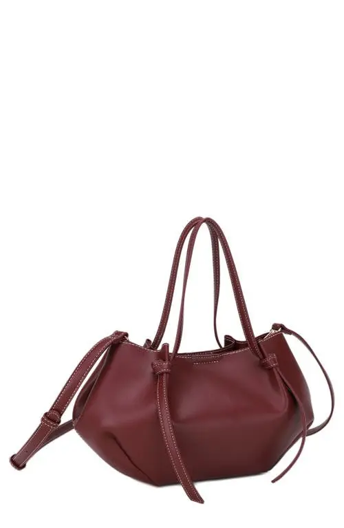 MALI + LILI Lou-lou Small Faux Leather Tote - Wine