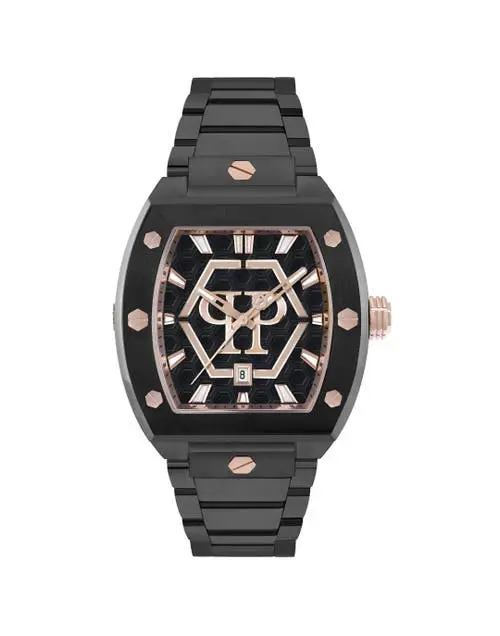 Philipp Plein Watches Hexagon Phantom 44 Mm - Black/black