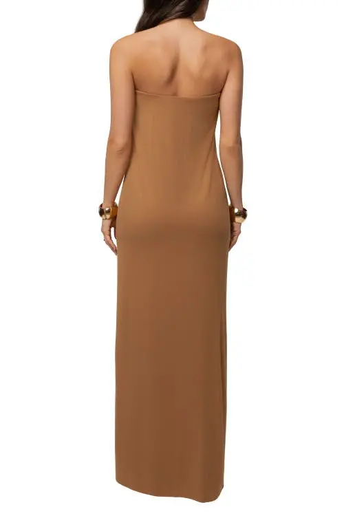 JLUXLABEL Heatwave Strapless Maxi Dress - Tan