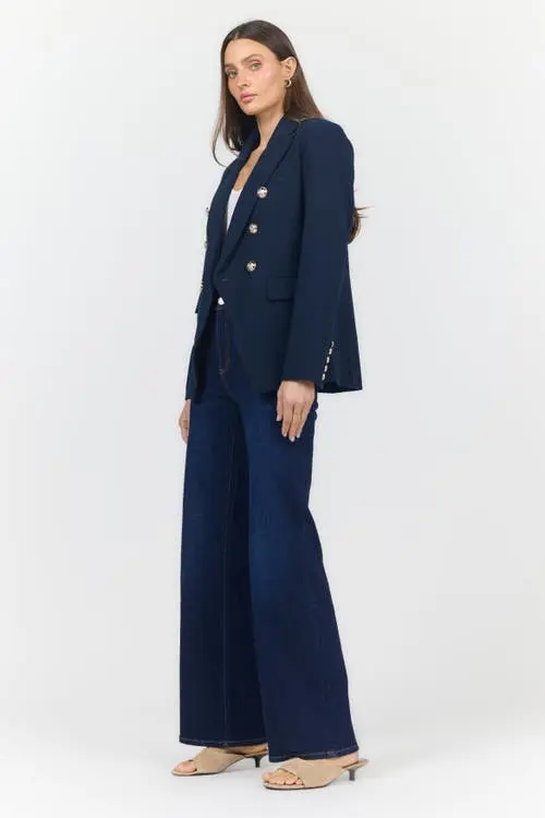 DEAR JOHN Rowena Military Double Breasted Blazer
