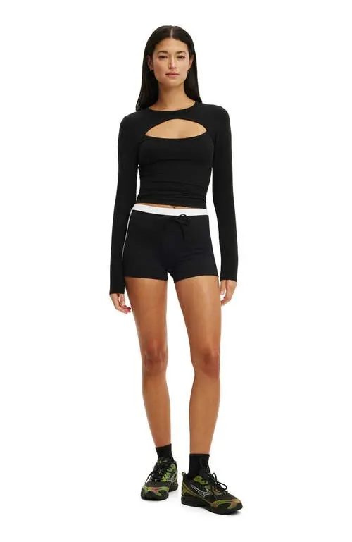 Cotton:on Active Keyhole Long Sleeve Top