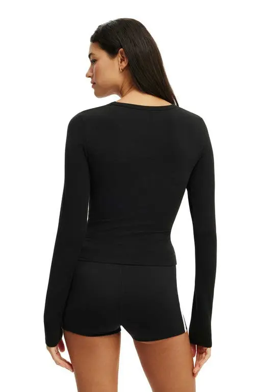 Cotton:on Active Keyhole Long Sleeve Top