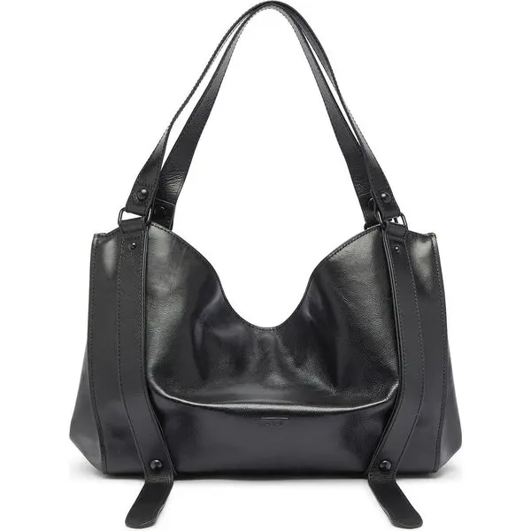 DIESEL® D-one Leather Top Handle Bag - Black