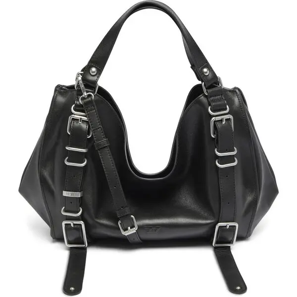 DIESEL® D-one Leather Top Handle Bag - Black